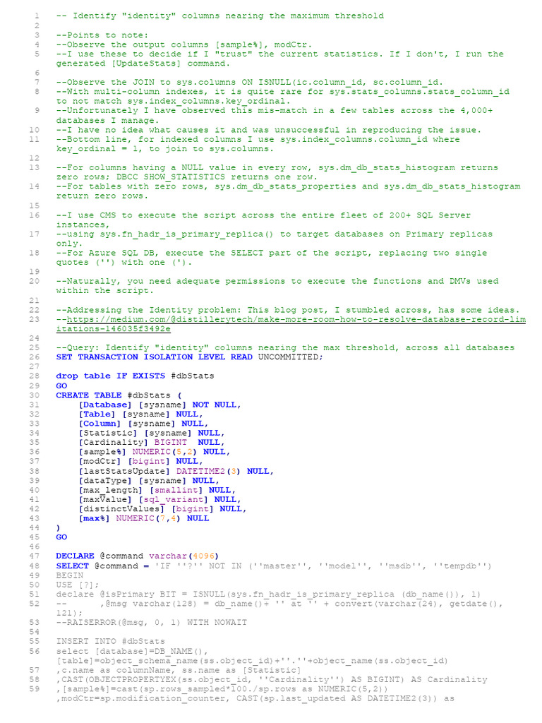 Identify Identity Columns Nearing the Maximum Threshold | PDF ...