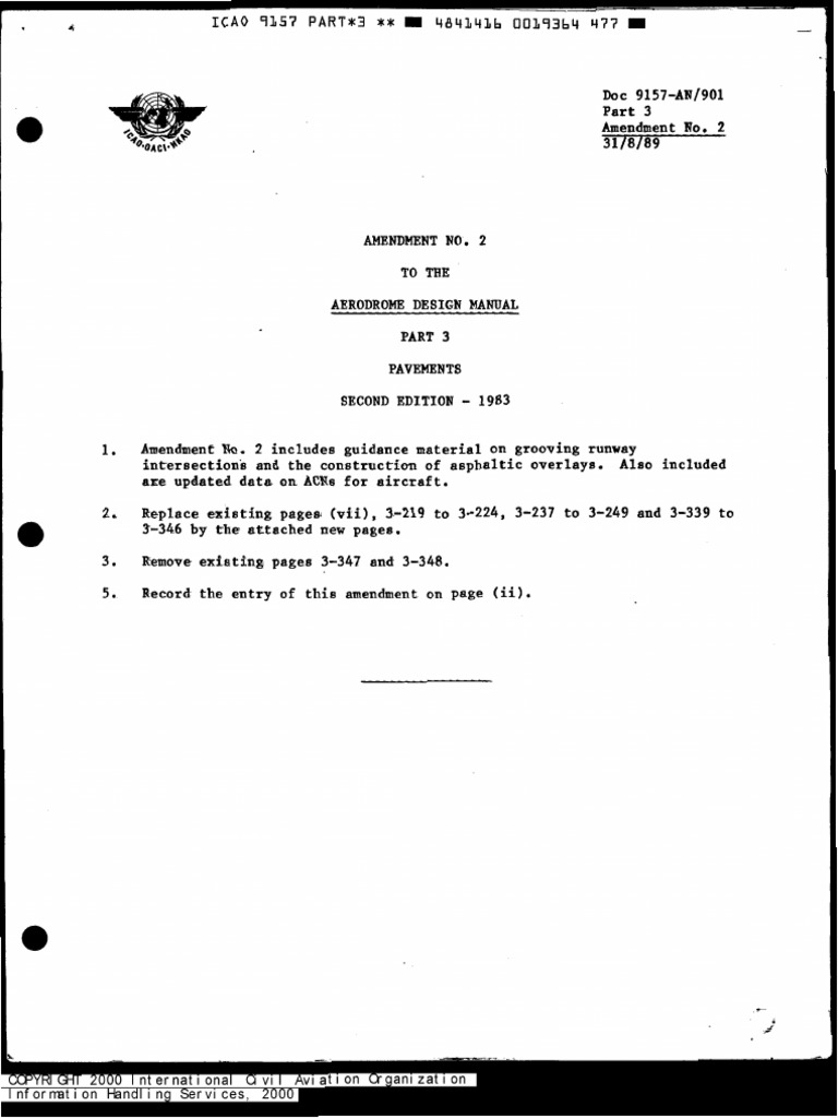 ICAO 9157 Aerodrome Design Manual Part 3 Pavement | PDF | Civil Engineering