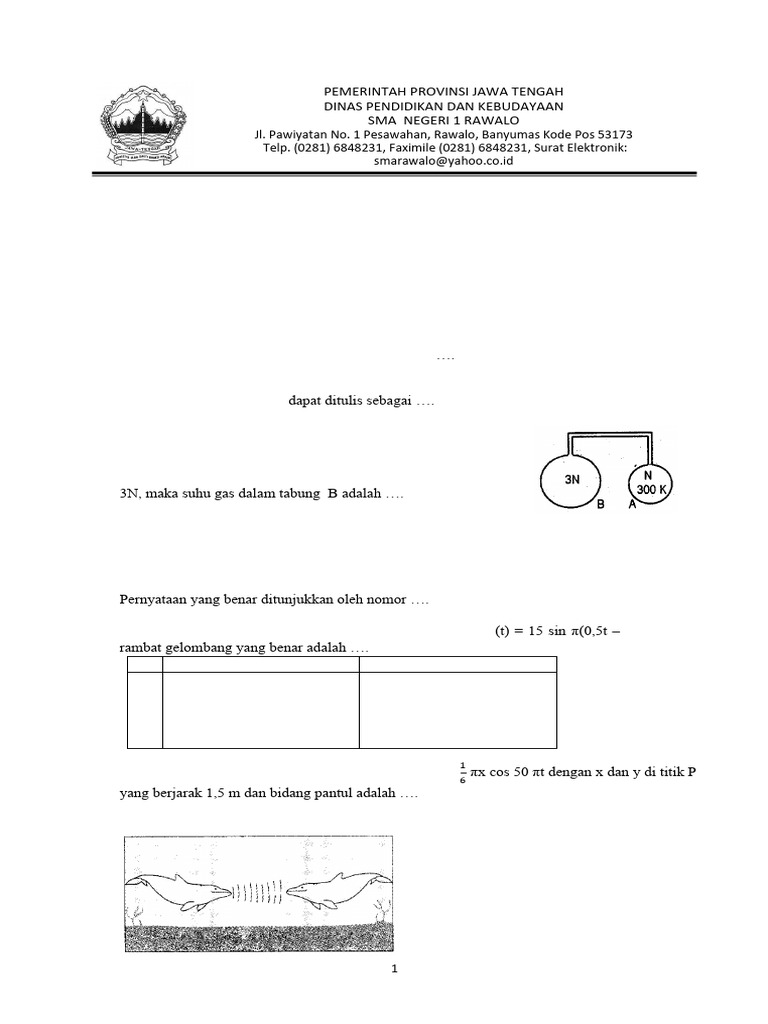 Kisi-kisi Pat Fisika Kelas Xi 2025 | PDF