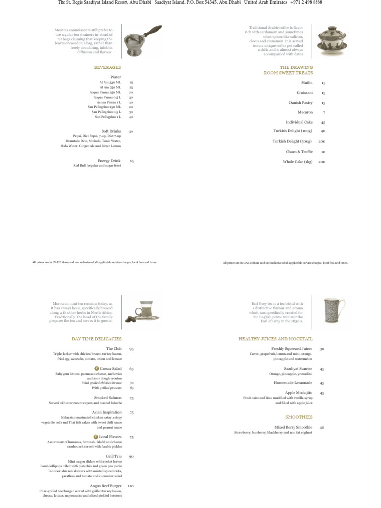 AUHXR The Drawing Room Menu | PDF | Tea | Pickling