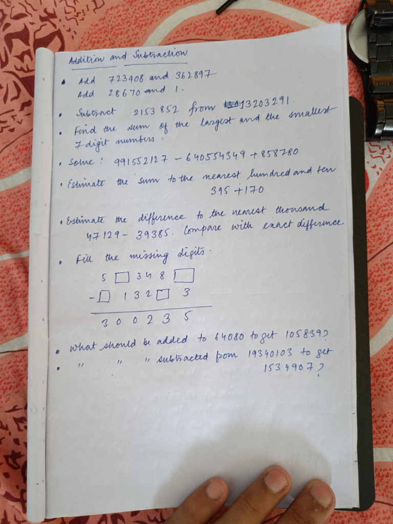 Addition and Subtraction | PDF