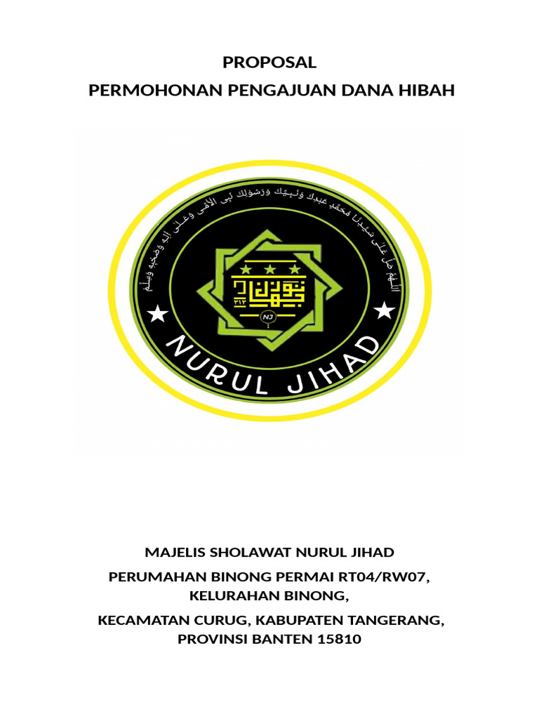 Proposal Permohonan Pengajuan Dana Hibah | PDF