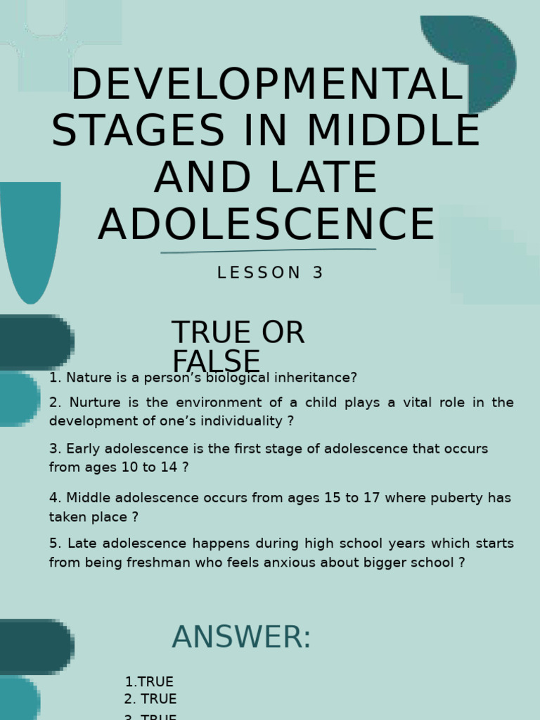 Adolescent Development Stages Explained | PDF | Adolescence | Cognitive ...