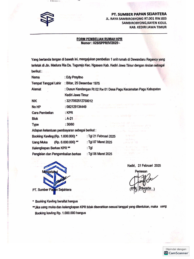 SPPR Edy Prayitno A21 | PDF