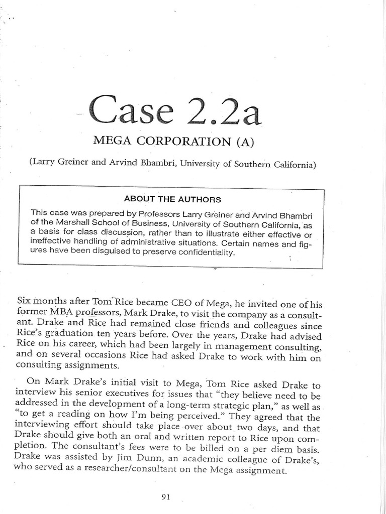 Mega Corporation (A) | PDF