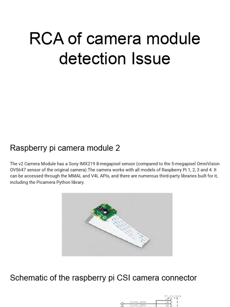RCA of Camera Module (Issue) | PDF | Camera | Pixel