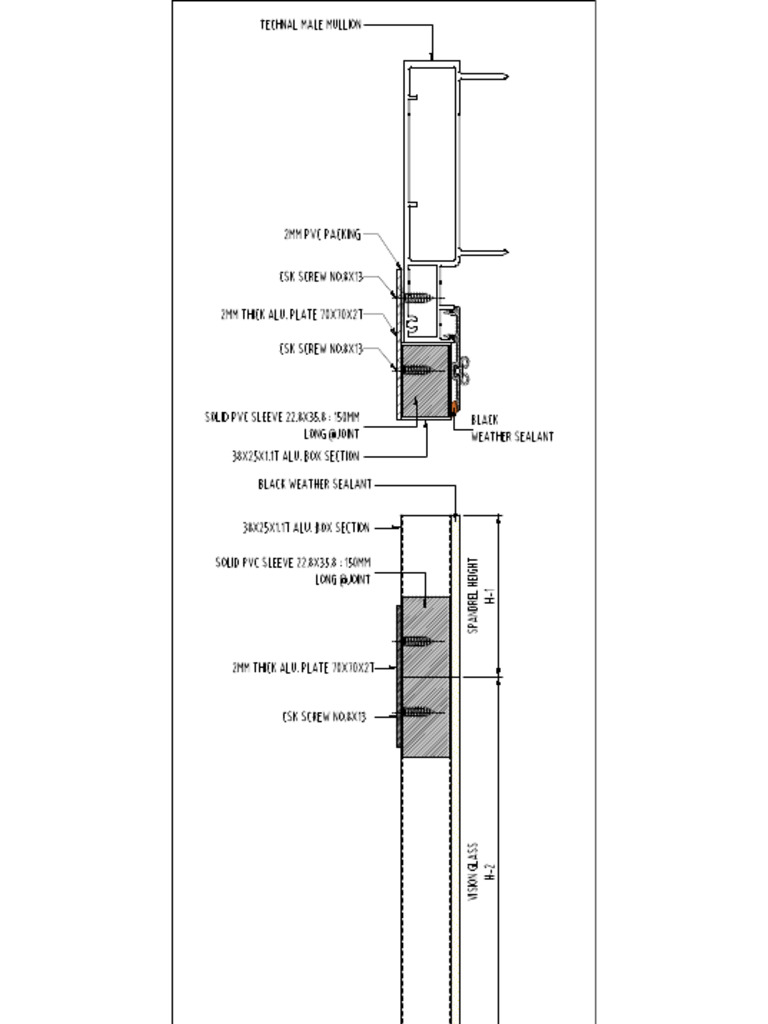 BIS-Dummy Mullion Box Adaptor Fixing Detail | PDF