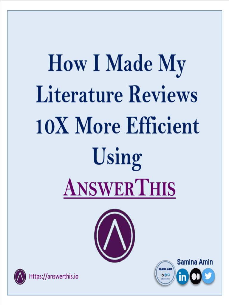 How To Research Smarter With AnswerThis | PDF | Cognition | Learning