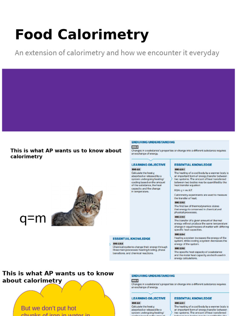 Food Calorimetry Apchem Nicole S. 10 | PDF | Heat | Calorie