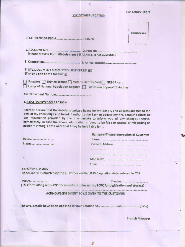 Kyc Application 11 | PDF