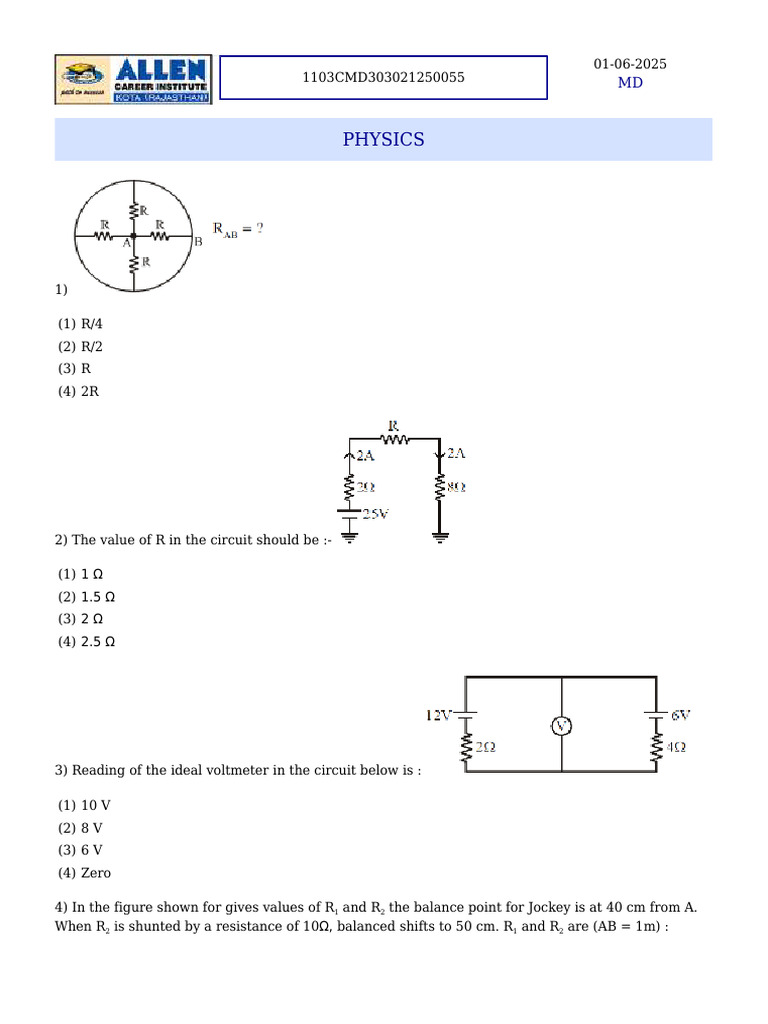 Solution | PDF | Voltage | Electric Current