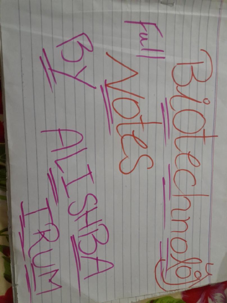 Biotechnology Full Notes Handwritten Notes | PDF