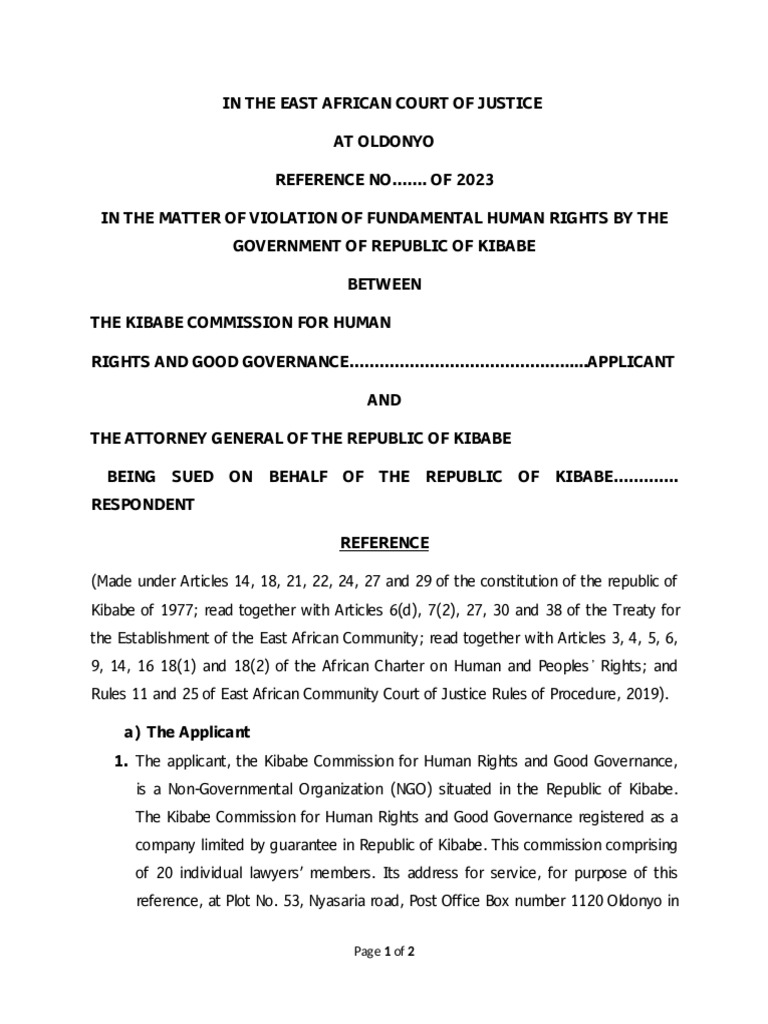 Sample of Reference | PDF | Treaty | Human Rights