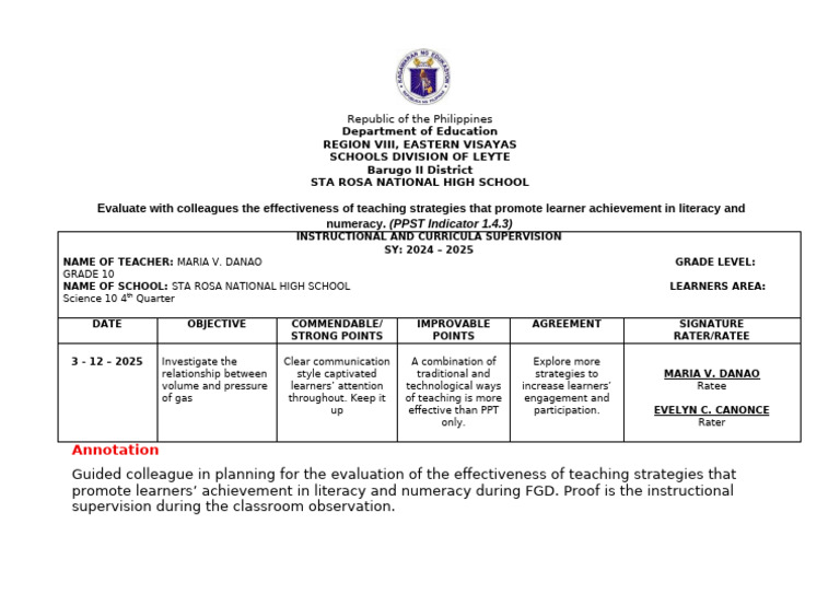 Annotation For The Objective 4 Kra 2 | PDF