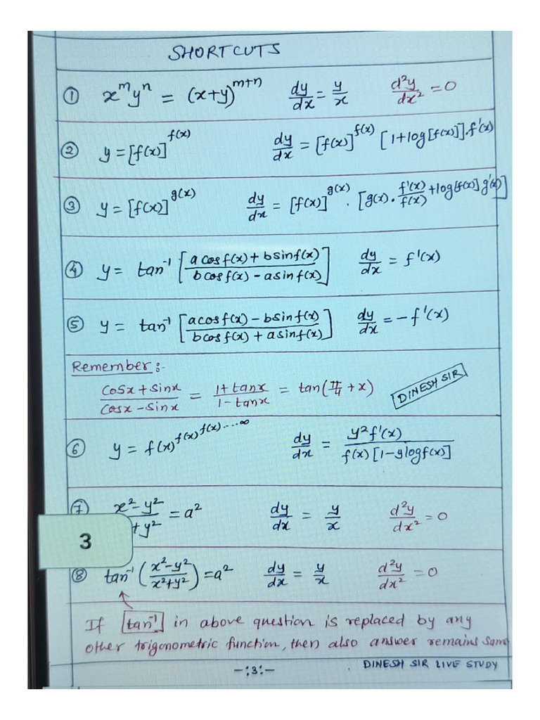 Differentiation 12th Hiiko | PDF
