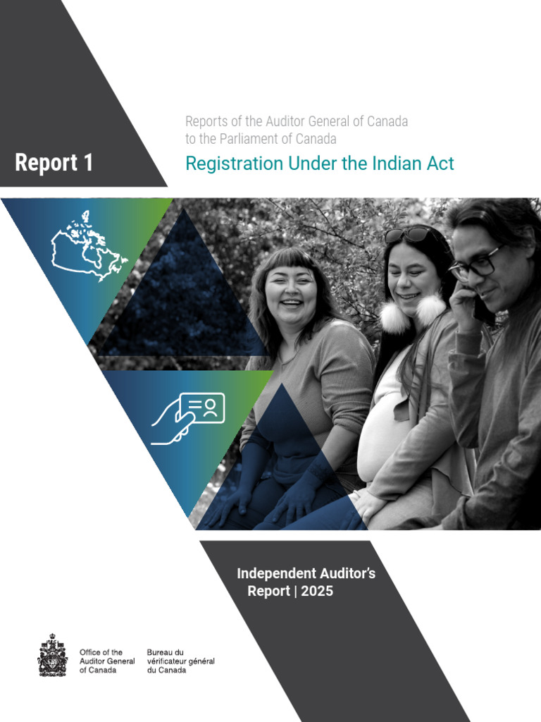 OAG Canada Report 1 Registration Under Indian Act | PDF | Audit | Canada