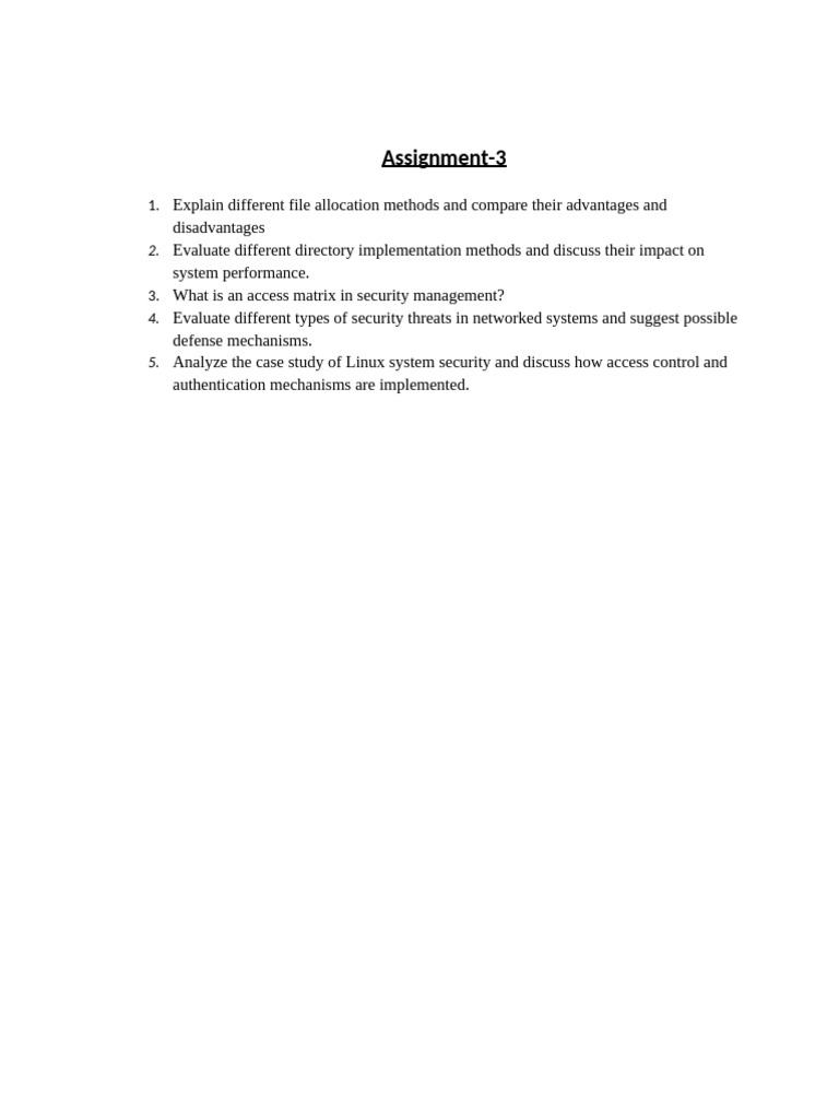 Assignment 3 Questions | PDF