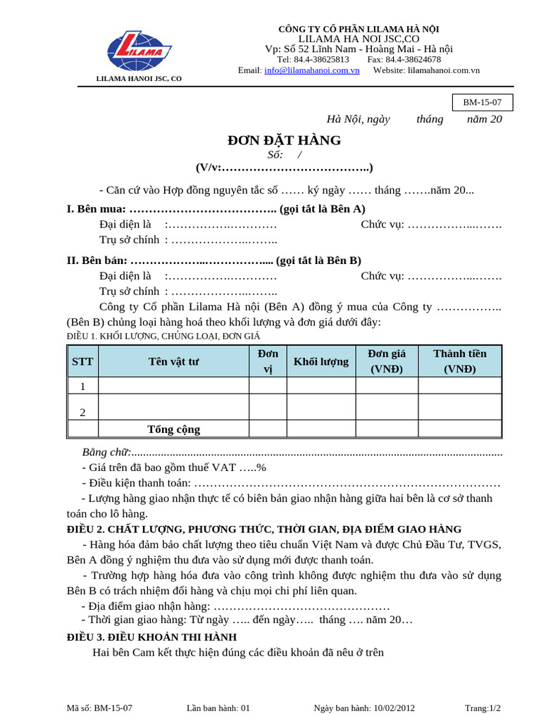 BM-15-07 Don Dat Hang | PDF