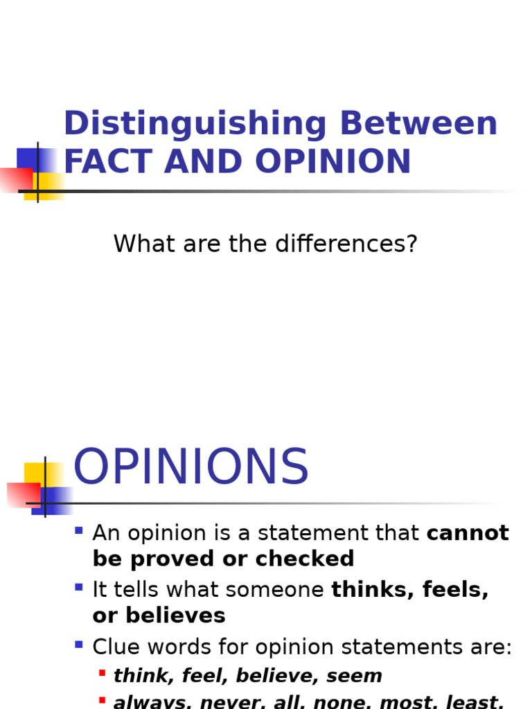 Fact and Opinion Powerpoint | PDF
