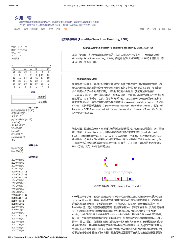 局部敏感哈希 (Locality-Sensitive Hashing, LSH) | PDF