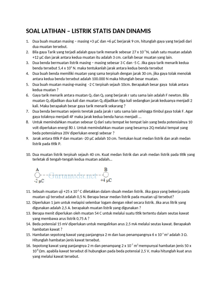 Fisika - Latihan Mid Fisika Semester 1 Kelas 3 Dinamis Dan Statis | PDF