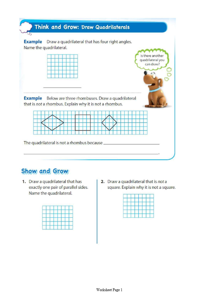 In 3 Geometry Draw Quadrilaterals Part4 | PDF