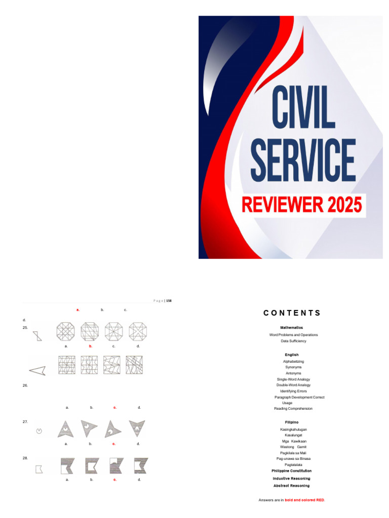 Civil Service Reviewer 2025 Guide | PDF | Taxes | Numbers