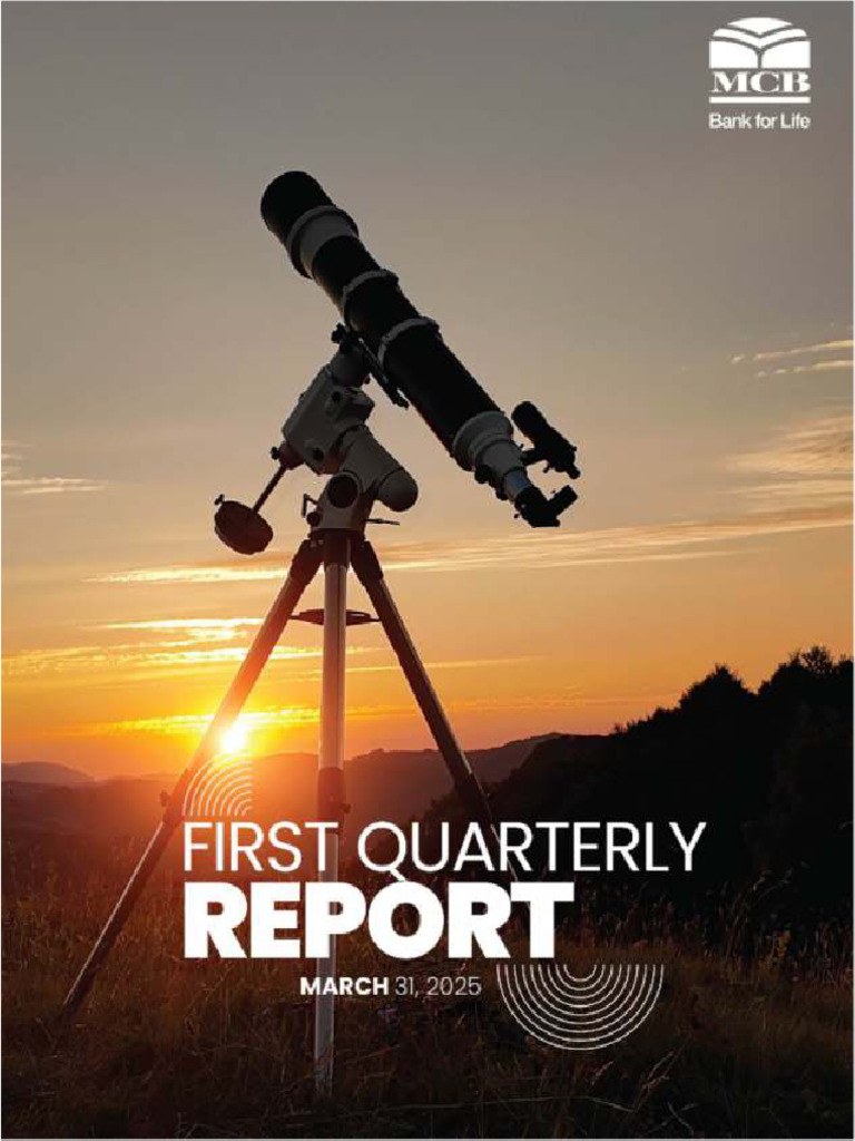 MCB Bank First Quarterly Report 2025 | PDF | Government Budget Balance | Inflation
