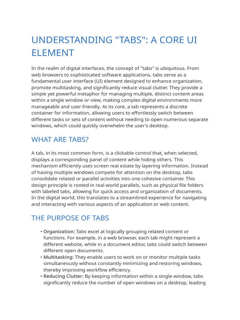 Tabs Presentation | PDF | Window (Computing) | World Wide Web