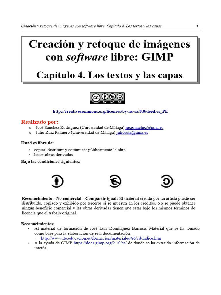 ManualGIMP Cap4 | PDF | Ventana (informática) | Botón (Computación)