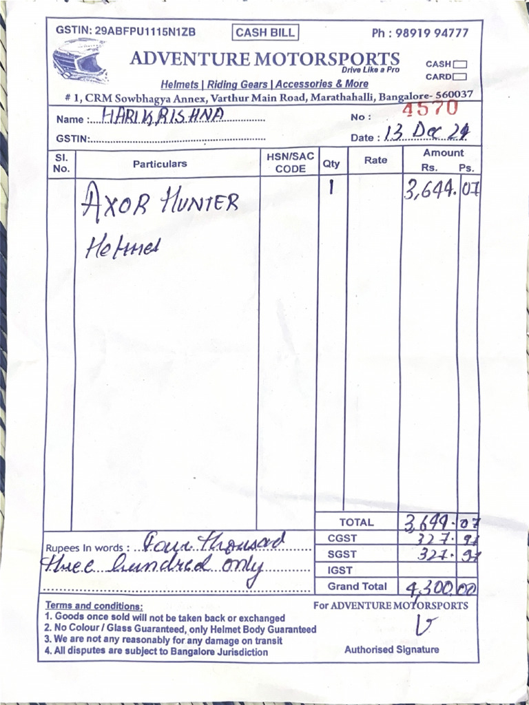 Cash Bill | PDF