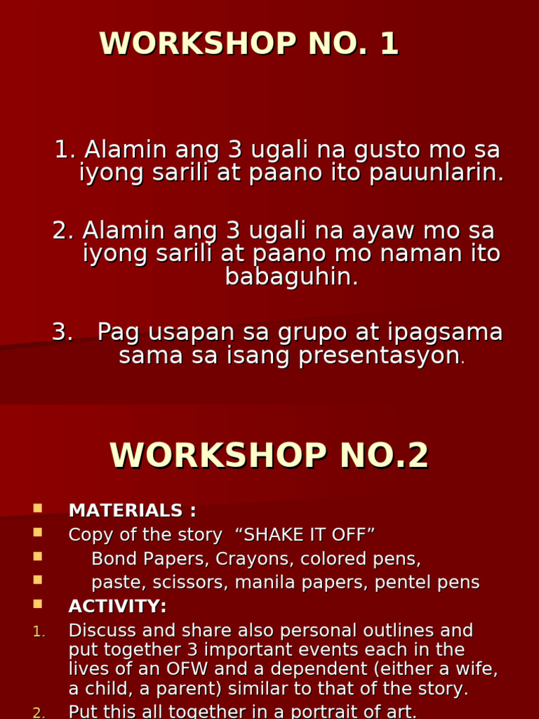 Values Workshops | PDF