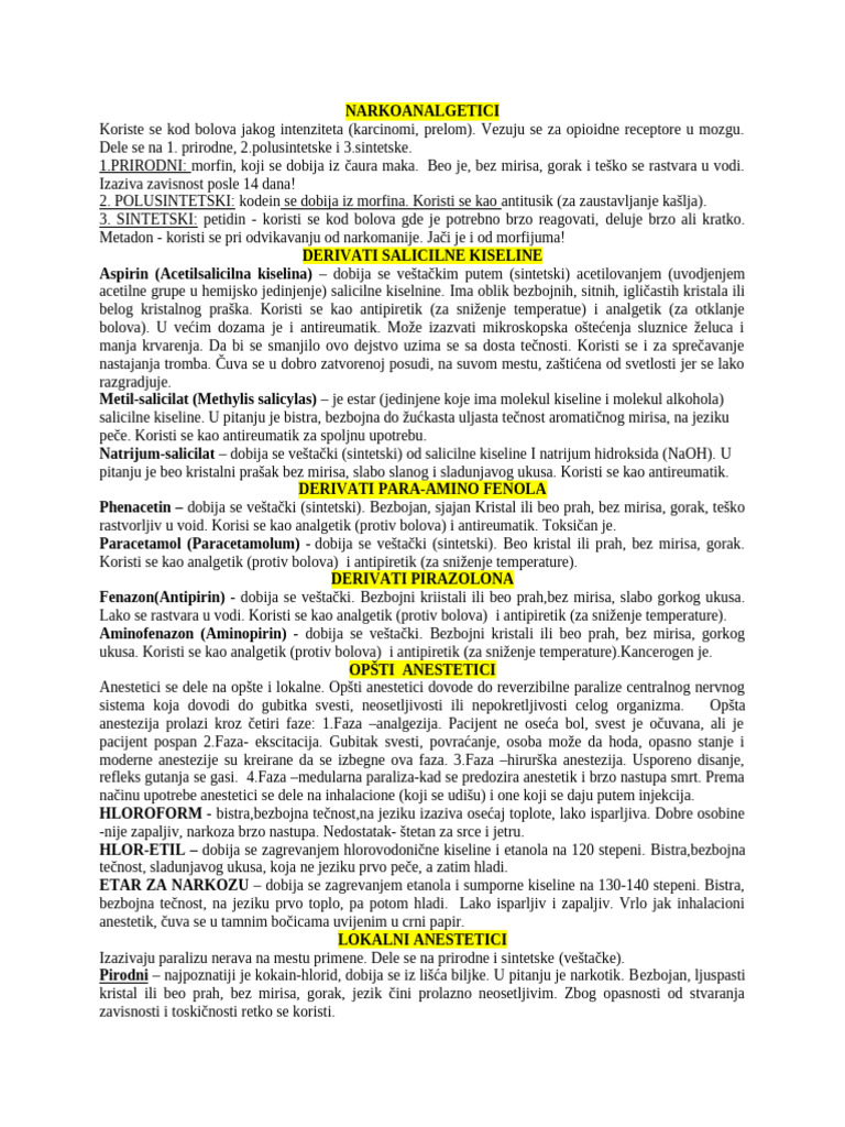 Hemija Srednja Farmaceutska Skola | PDF