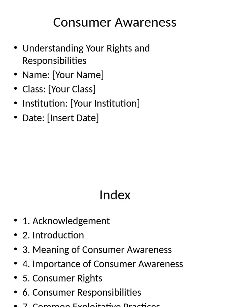 Class 10 Consumer Awareness Guide | PDF | Consumer Behaviour