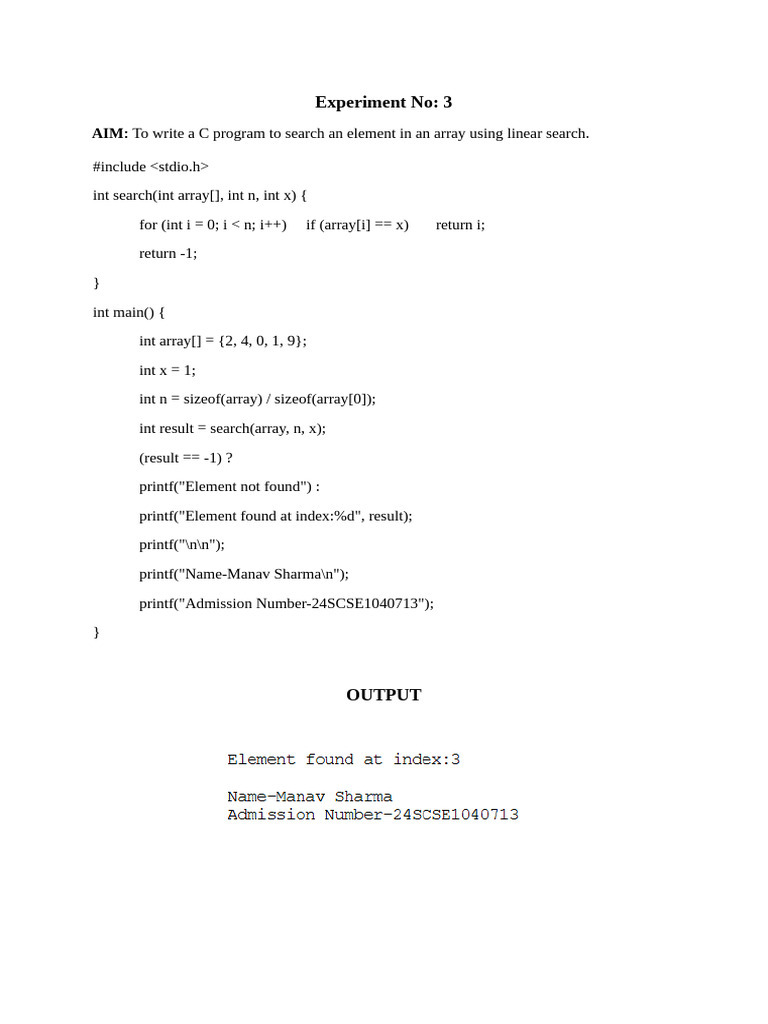 Experiment No 3 DSA | PDF