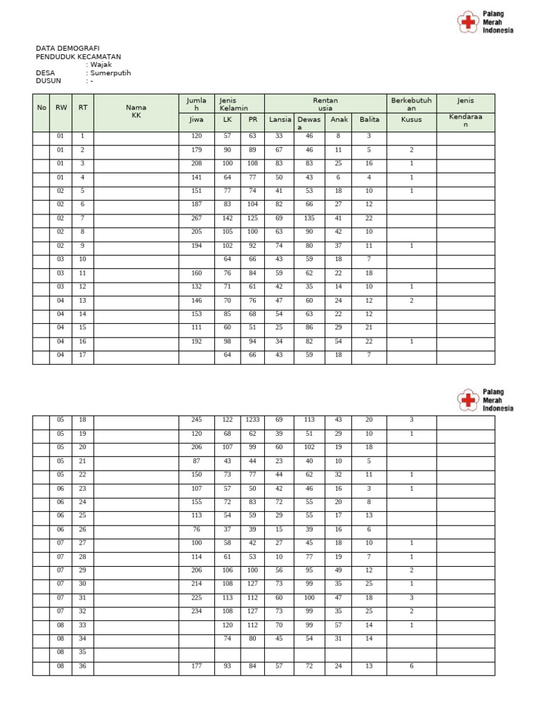 Form Data Asesmen-Dikonversi | PDF