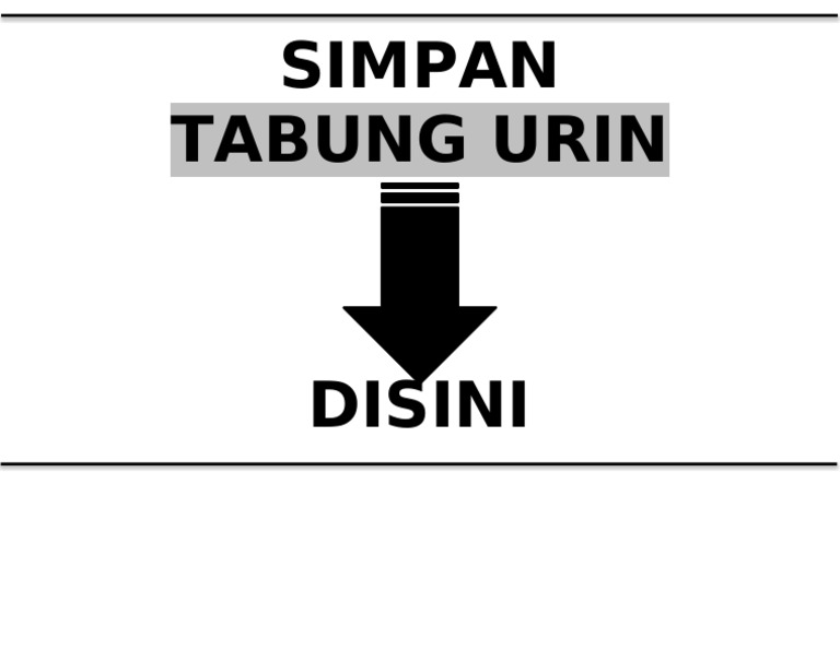 Petunjuk Tabung Urin | PDF