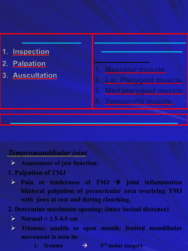 7 - Extraoral Examination TMJ LN | PDF | Neck | Lymphatic System