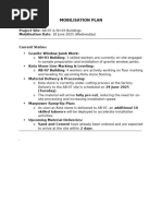 Construction Mobilization Plan Overview | PDF