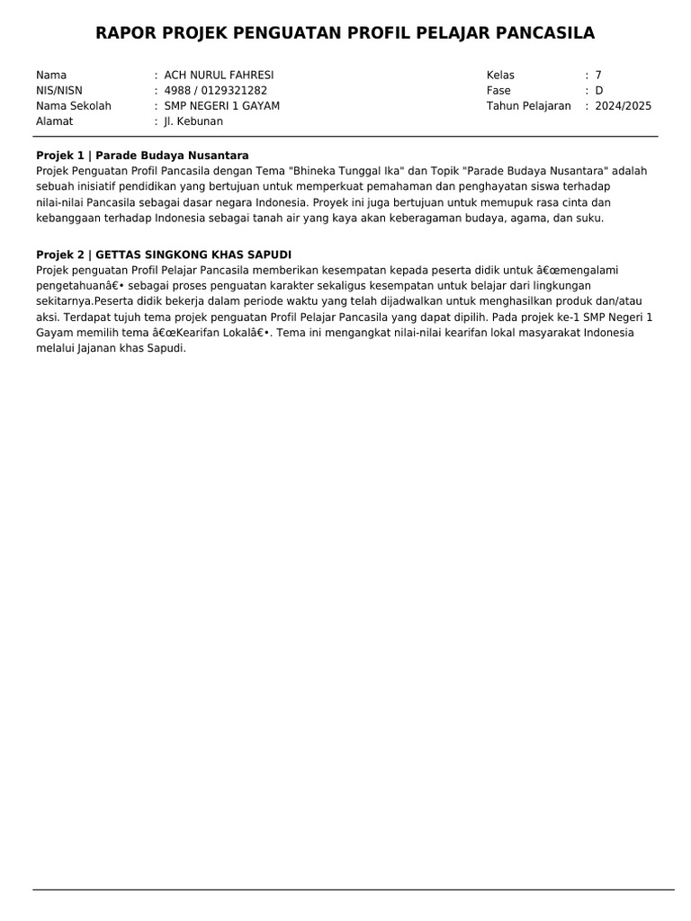 Rapor P5 20242 0129321282-2024 | PDF