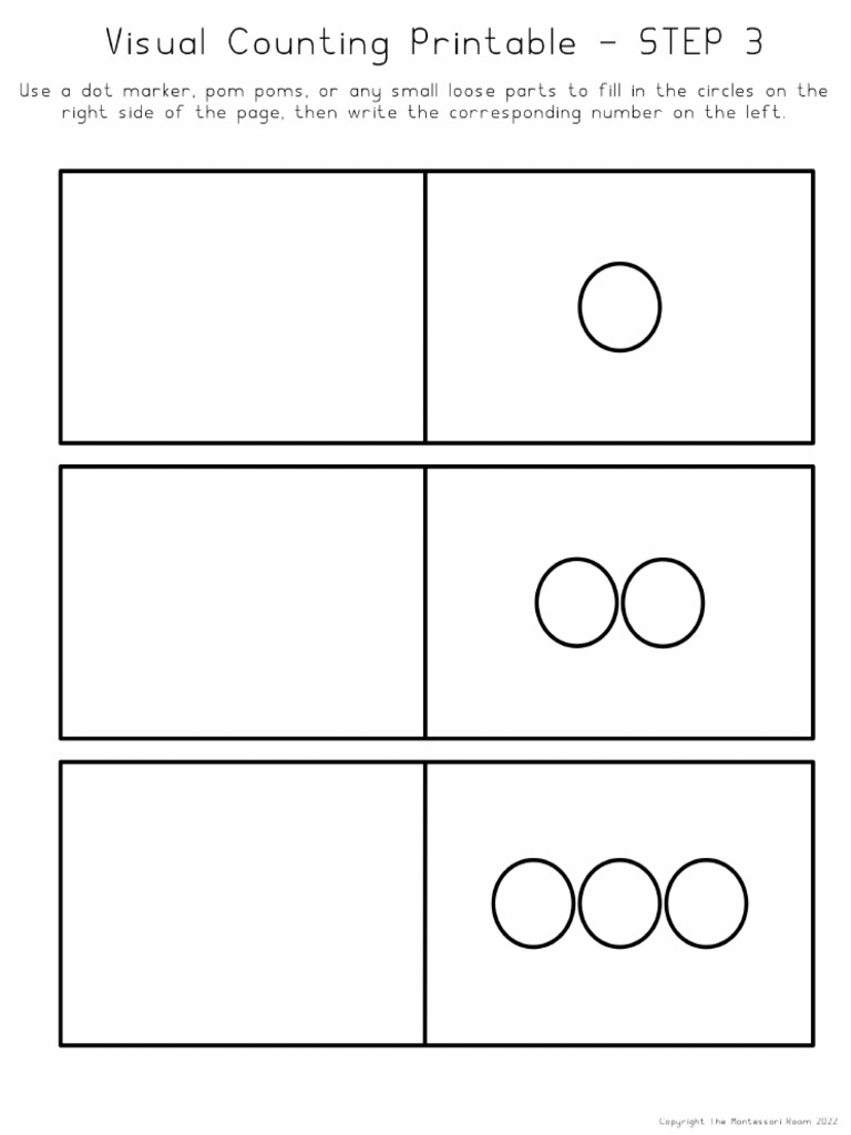 Visual Counting Printable - STEP 3 | PDF