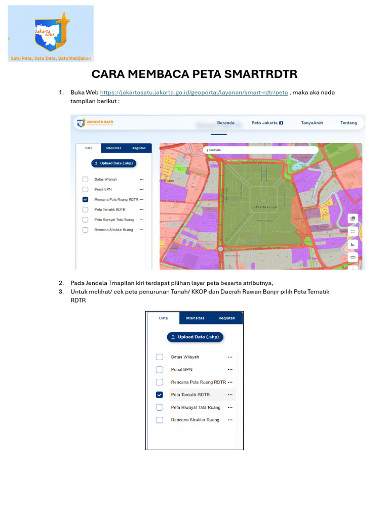 Cara Membaca Peta Smart RDTR Jakarta | PDF