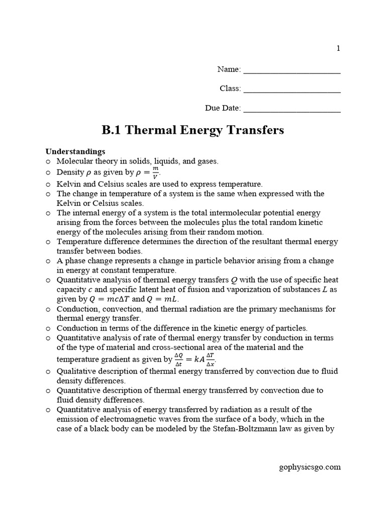 Thermal Energy Transfer Concepts | PDF | Stars | Thermal Conduction