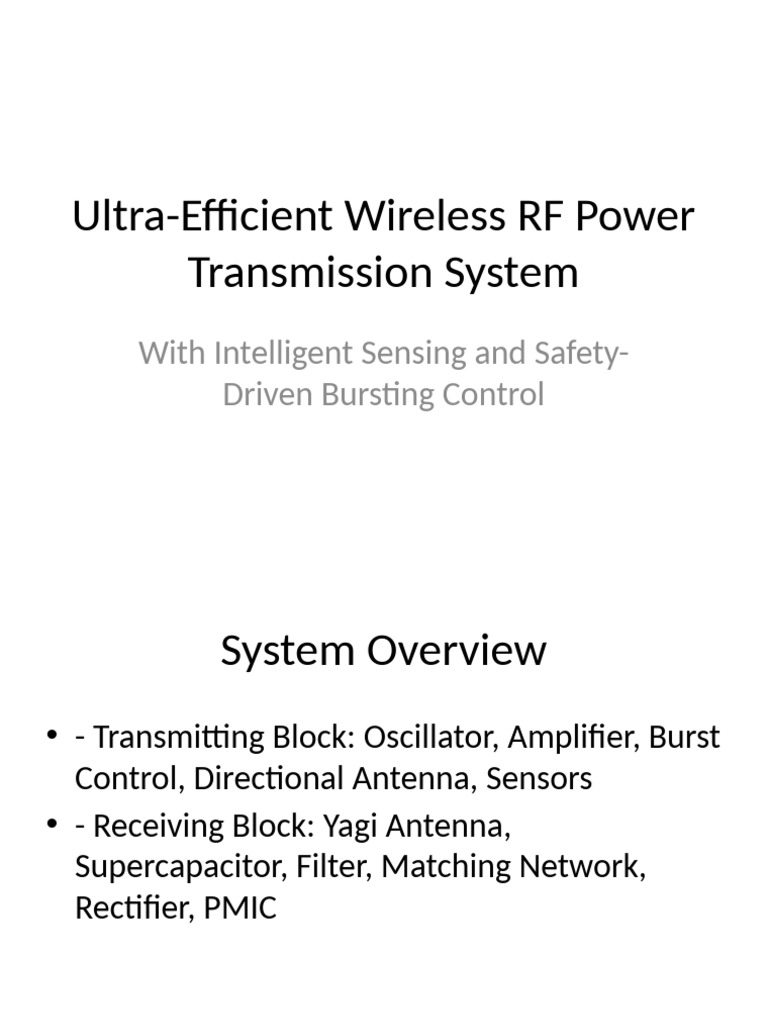 RF Power Transmission Concept Presentation | PDF