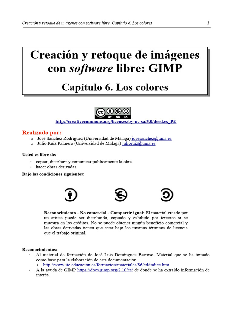 Herramientas de Color en GIMP | PDF | Color | Modelo de color Rgb