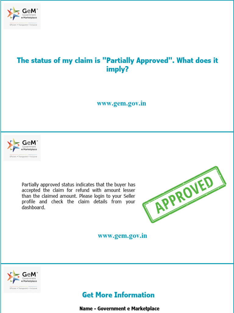 The Status of My Claim Is Partially Approved. What Does It Imply | PDF