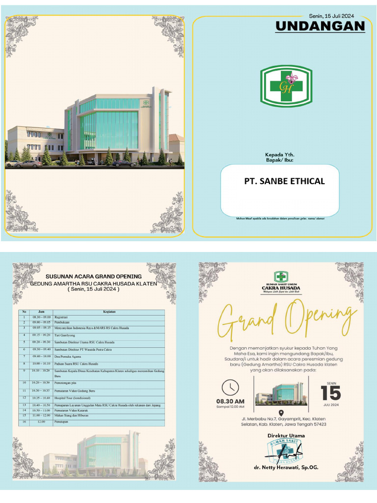 Undangan Pt. Sanbe Ethical | PDF