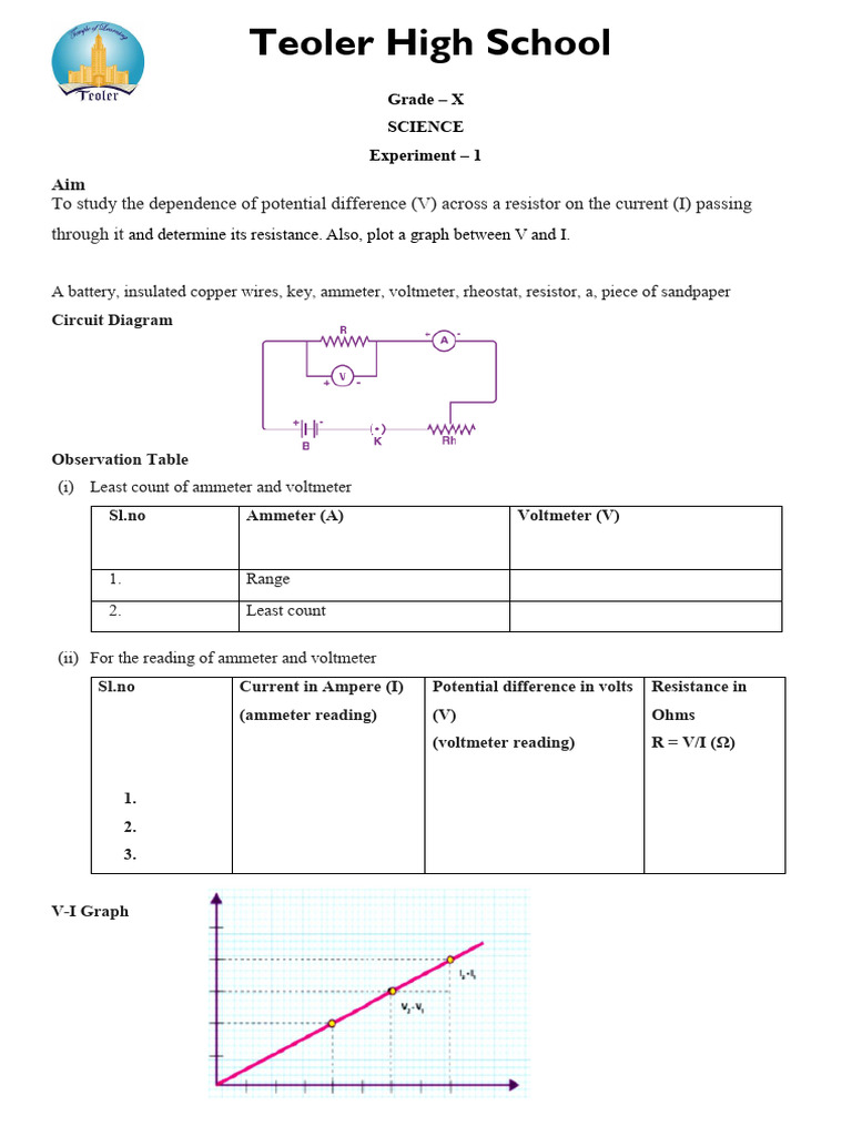 THS - GR X - Science Lab Manual | PDF | Refraction | Sodium Hydroxide