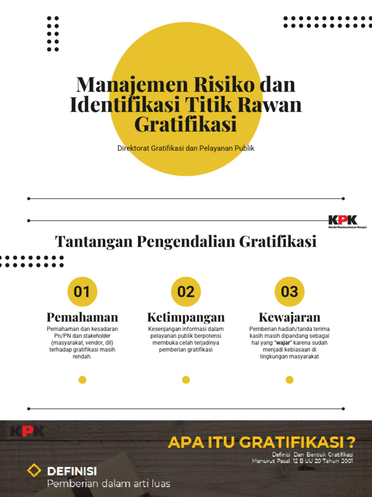 Slide Sosialisasi Manrisk Titik Rawan Gratifikasi | PDF