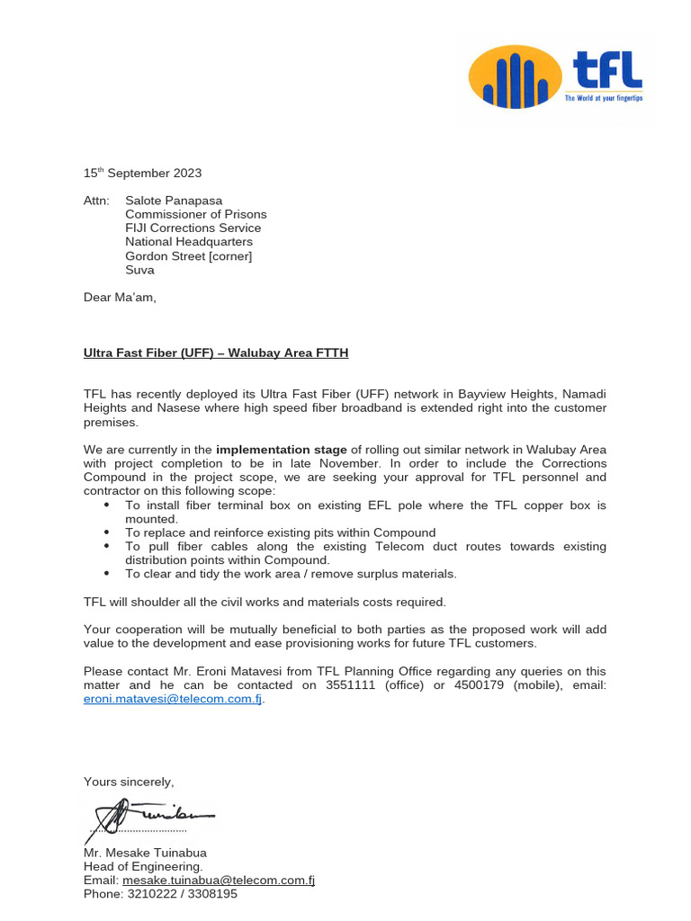 Letter of Intent | PDF